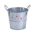 Galvanized Metal Large Planter with Lid, Farmhouse Style Container ...