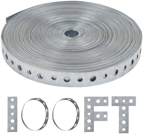 Galvanized Metal Pipe Strap 0.7-Inch x 100-Feet 28-Ga. Pipe Hanger ...