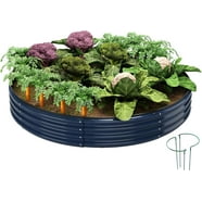 Gymax Raised Garden Bed w/ 2 Planter Boxes & Trellis Outdoor Wooden ...