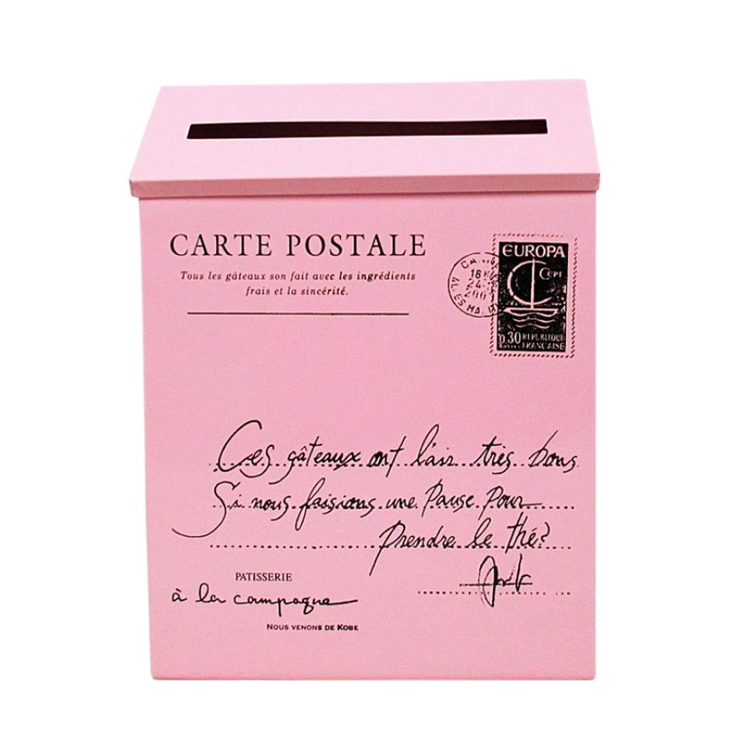 Galvanized Mounted Mailbox for Letter Box, Mailbox, Pink - Walmart.com