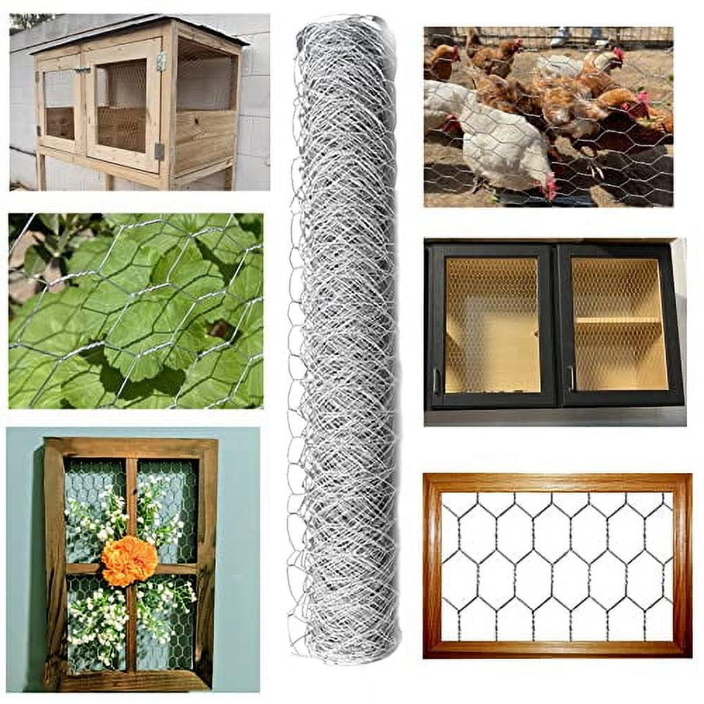 Galvanized Poultry Wire Netting 2" Hexagonal Mesh Wire Fence fit for ...