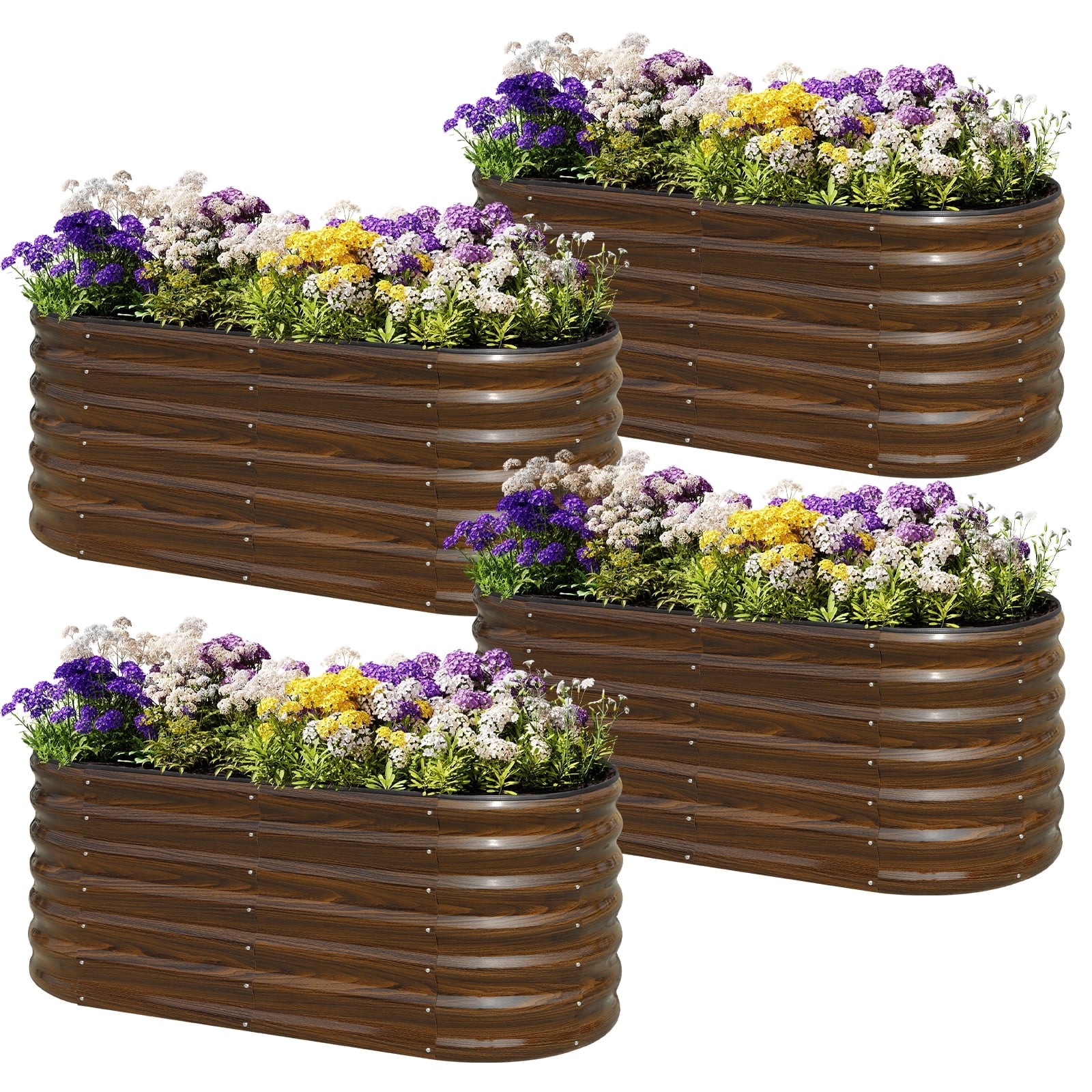 Galvanized Raised Garden Bed with Legs, 48*18*30 inch in Large Metal ...