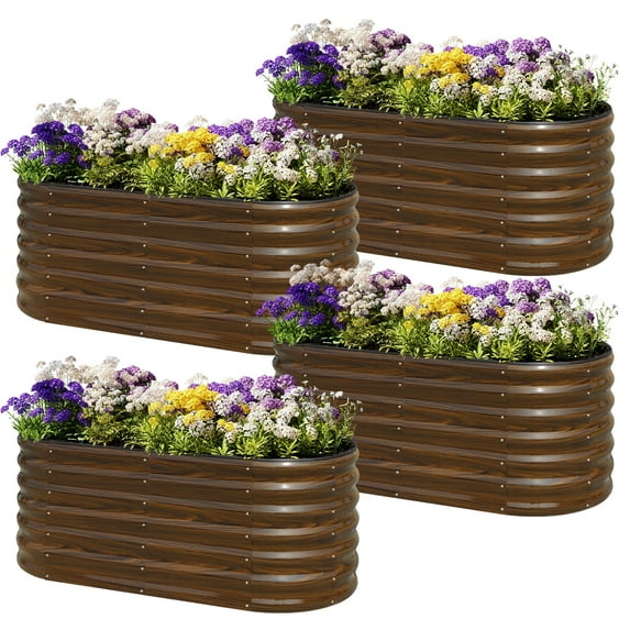 Galvanized Raised Garden Bed with Legs, 48*18*30 inch in Large Metal ...