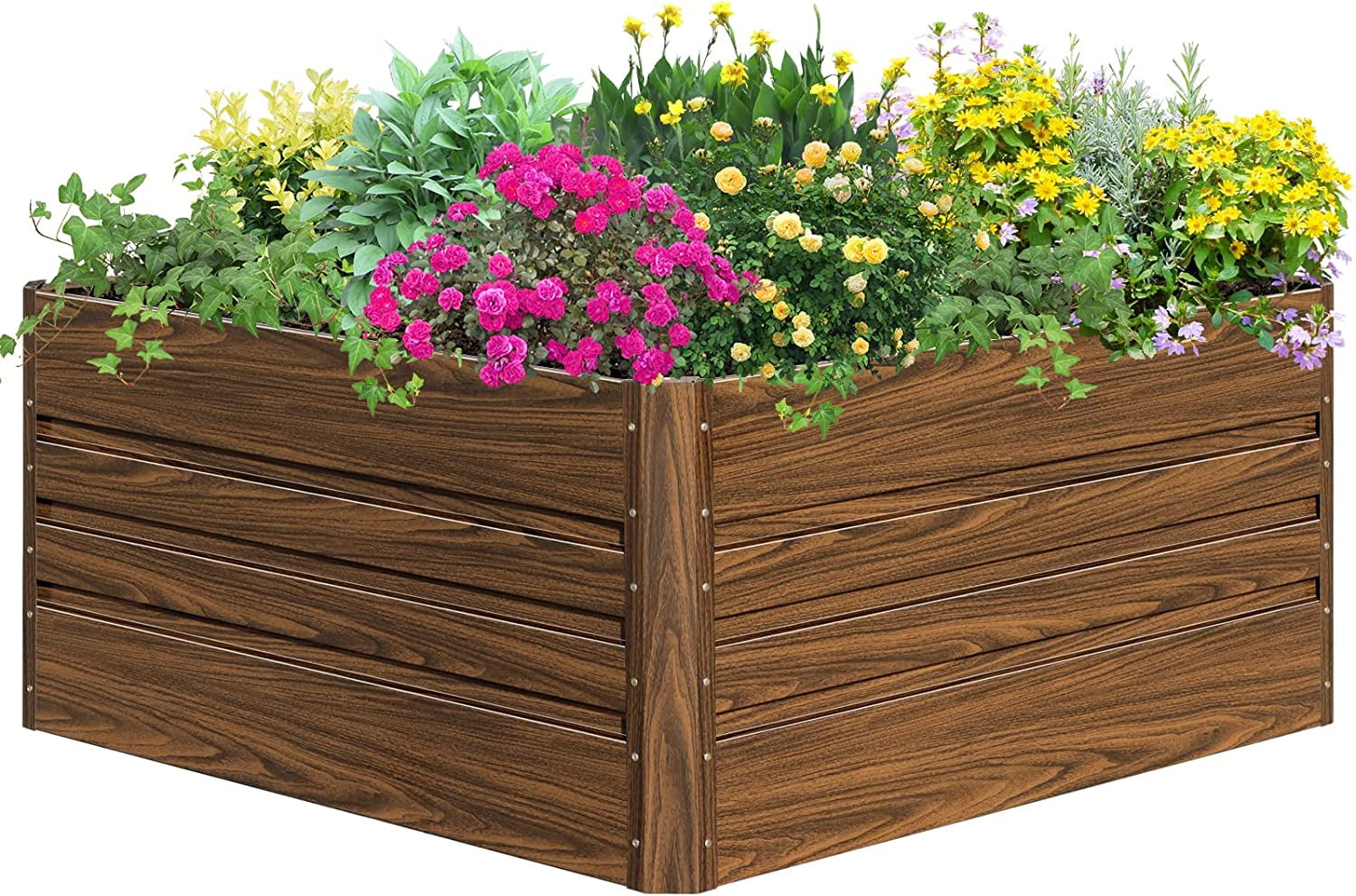 Galvanized Raised Garden Bed Outdoor Large Metal Planter Box Steel Kit ...