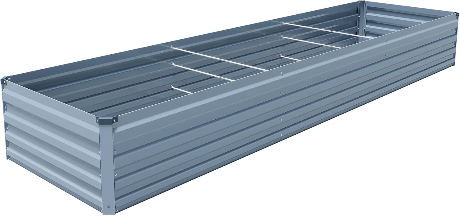 Galvanized Raised Garden Bed,Outdoor Planter Box Metal Patio Kit ...