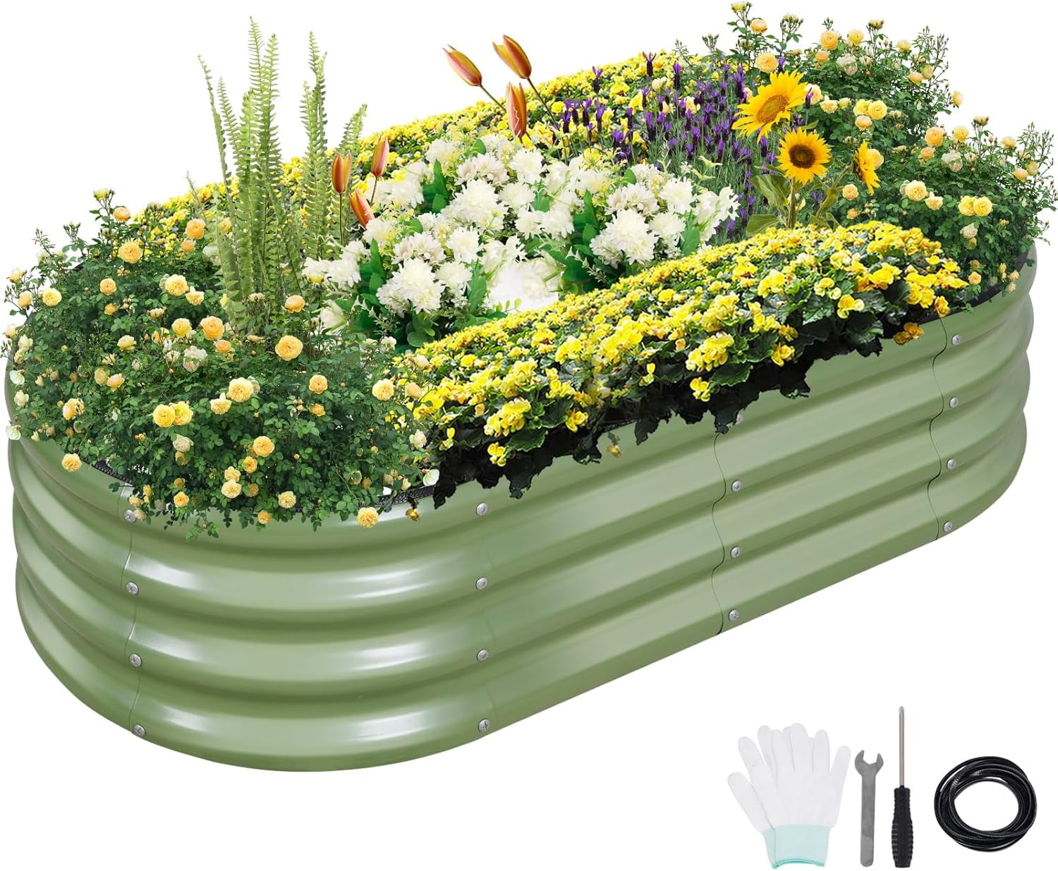 Galvanized Raised Garden Bed Outdoor- Raised Beds for Gardening| Metal ...