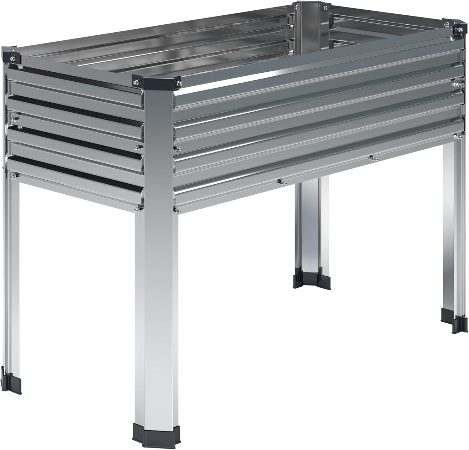 Galvanized Raised Garden Bed Outdoor with Legs,48×18×30in Metal ...