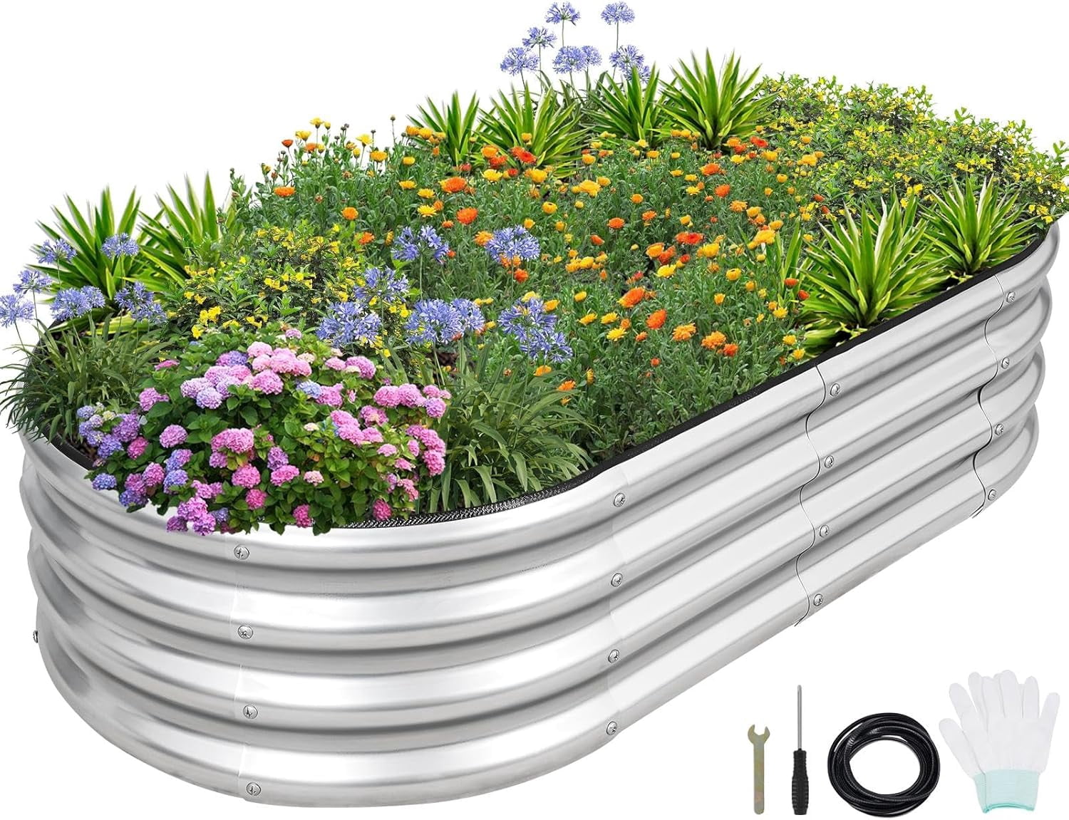 Galvanized Raised Garden Bed- Planter Garden Boxes Outdoor, Raised Beds ...