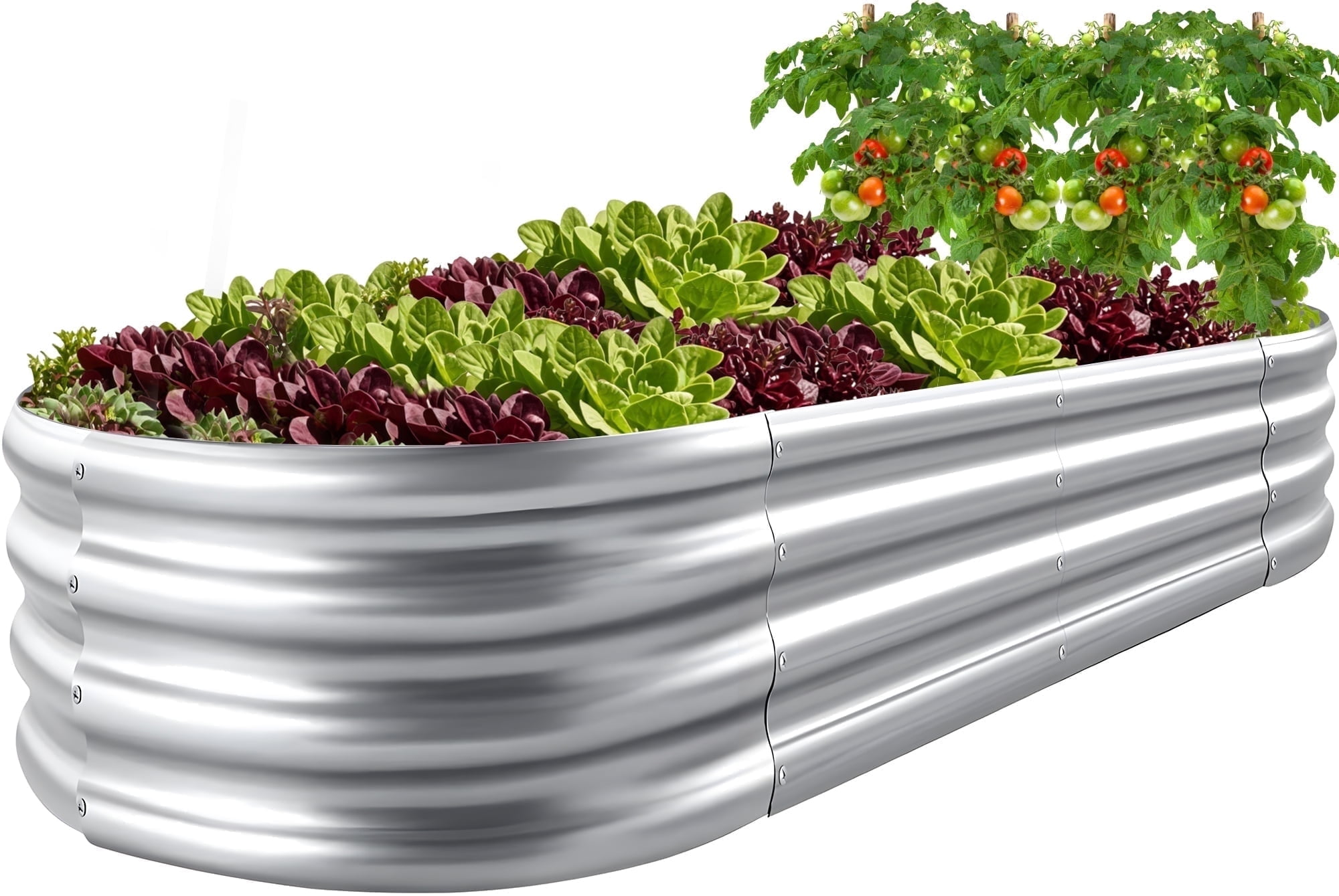 Galvanized Raised Garden Bed, UNTIMATY 6×3×1ft Large Metal Planter Boxes Outdoor, Metal Garden ...