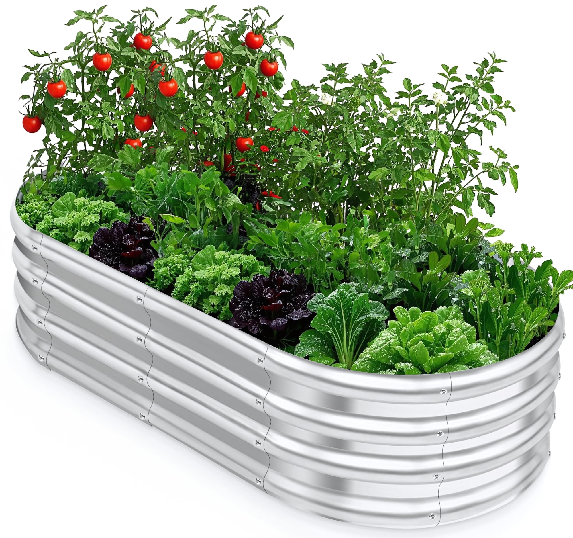 Galvanized Raised Garden Beds Outdoor 4×2×1ft UNTIMATY Metal Raised ...
