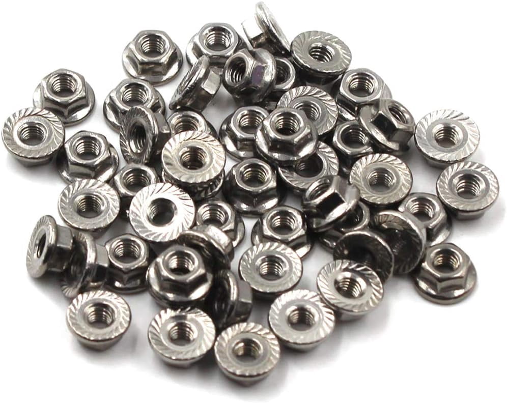 Galvanized Serrated Flange Hex Lock Nuts, Bright Finish For Reliable ...
