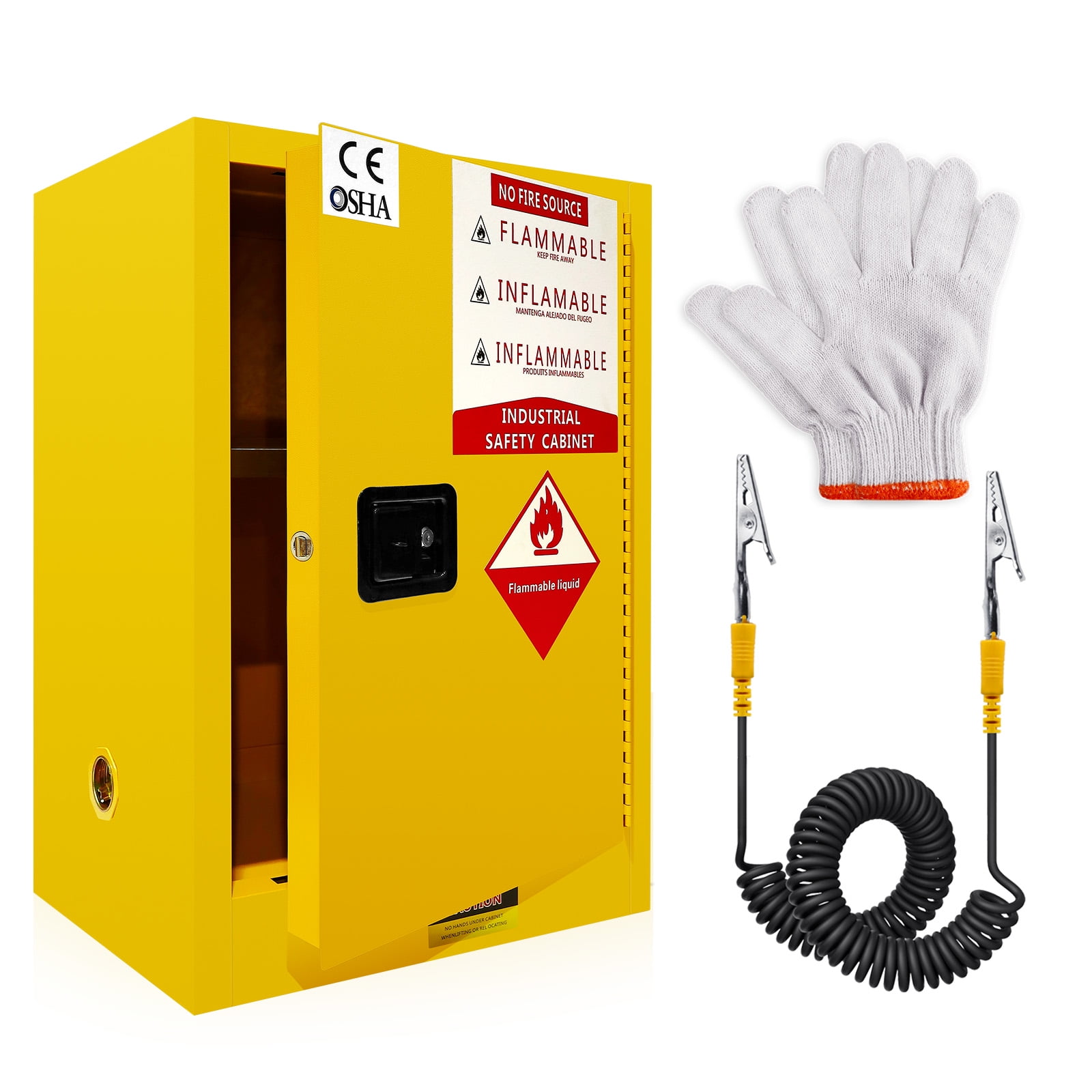 Galvanized Steel Chemical Cabinet, Three Point Lock, Hazardous Storage ...