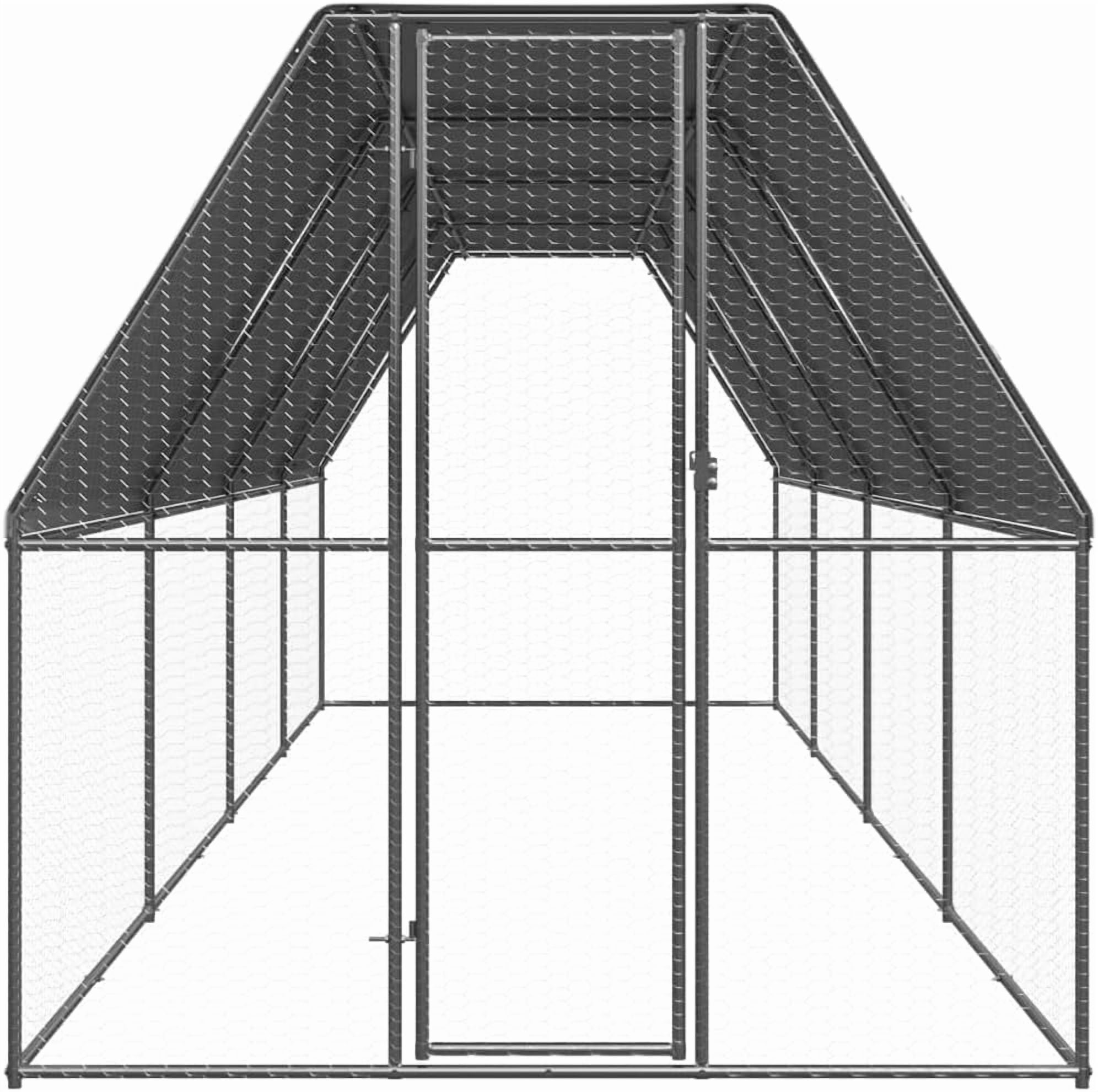 Galvanized Steel Chicken Cage Outdoor Hen House with Water-Resistant ...