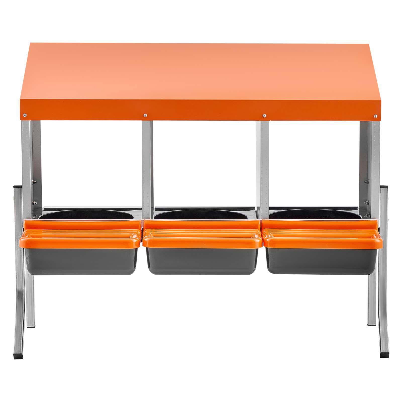 Galvanized Steel Chicken Nesting Box 3 Compartment Roll Away Egg ...