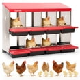 Galvanized Steel Chicken Nesting Box with Roll Away Egg Collection – 8 ...