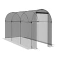 Galvanized Steel Crop Cage, 4'x12' Plant Protection Tent with Zipper ...