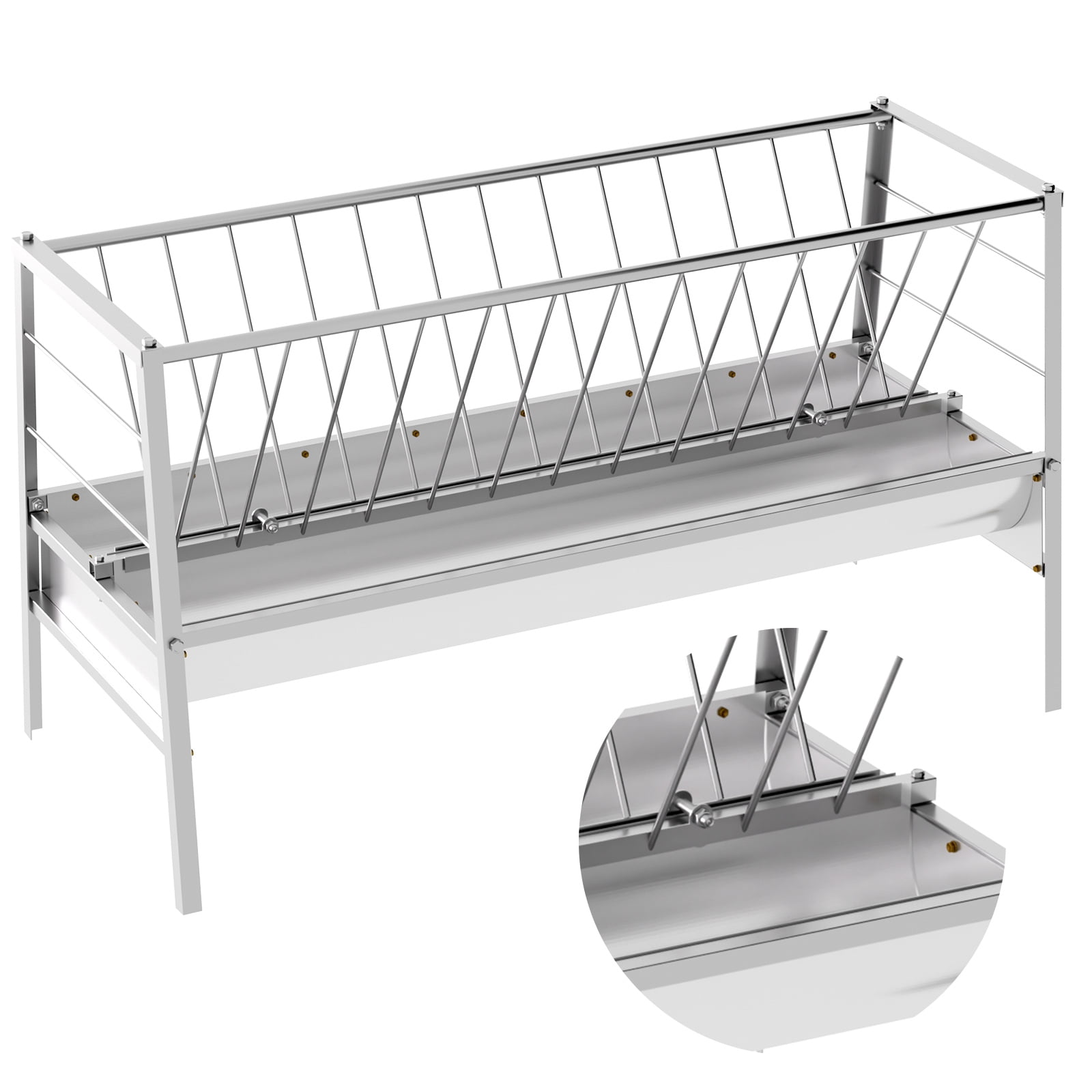 Galvanized Steel Frame Large Livestock Feeder, Pasture Feeder, Goat Hay ...