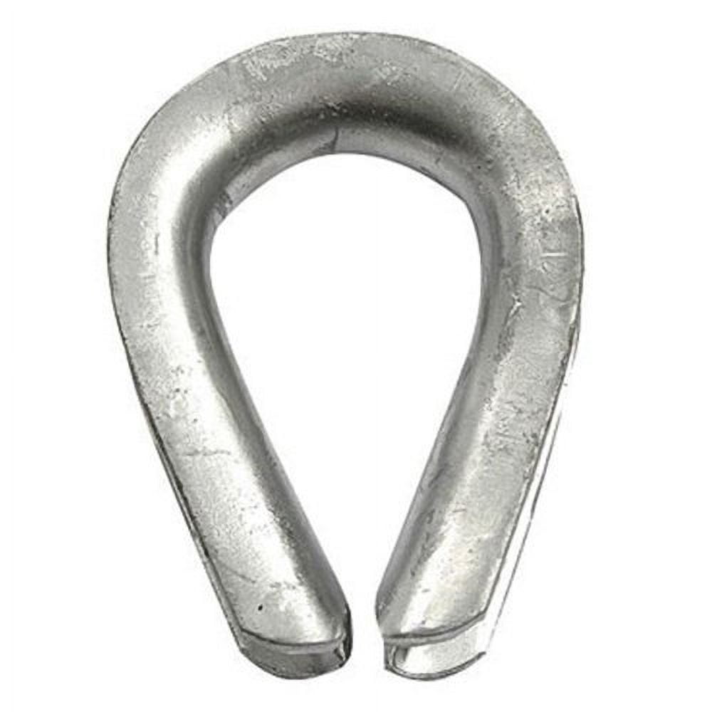 Galvanized Steel Heavy-Duty Cable Thimbles - 1/4" Wire Rope, Marine ...