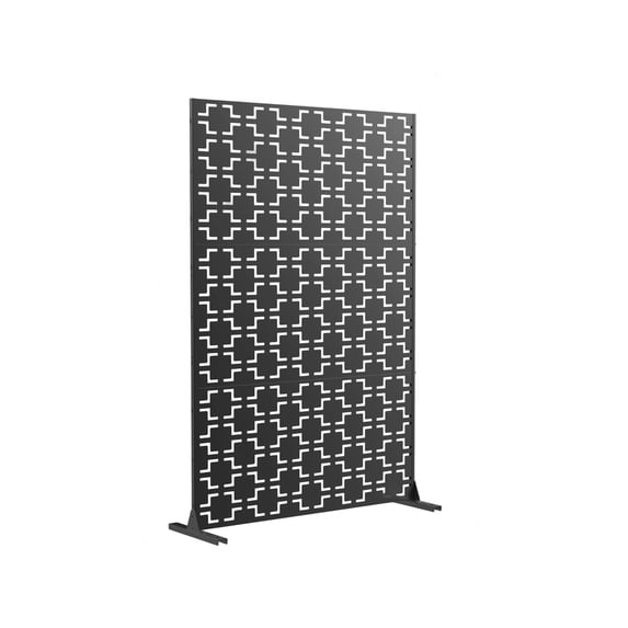 Galvanized Steel Metal Outdoor Privacy Screen, Patio Privacy Screen ...