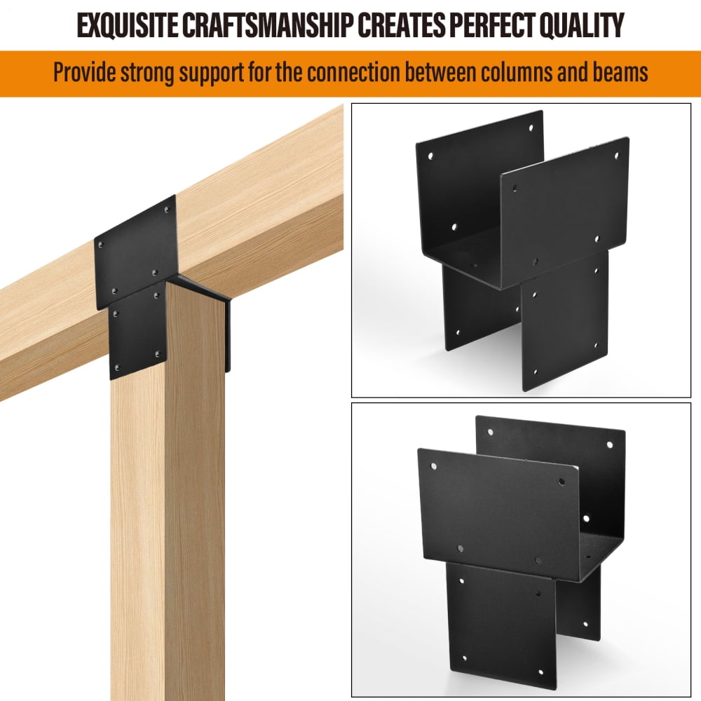 Galvanized Steel Pergola Brackets - 4-Piece Heavy-Duty Hardware Set for ...