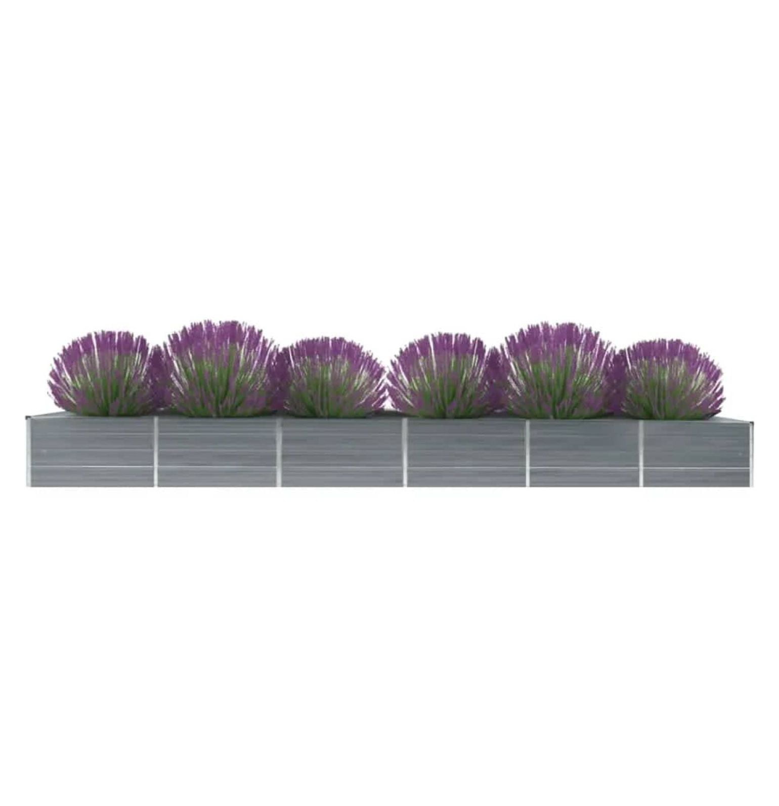 Galvanized Steel Raised Garden Bed 189"x31.5"x17.7" - Gray Outdoor ...