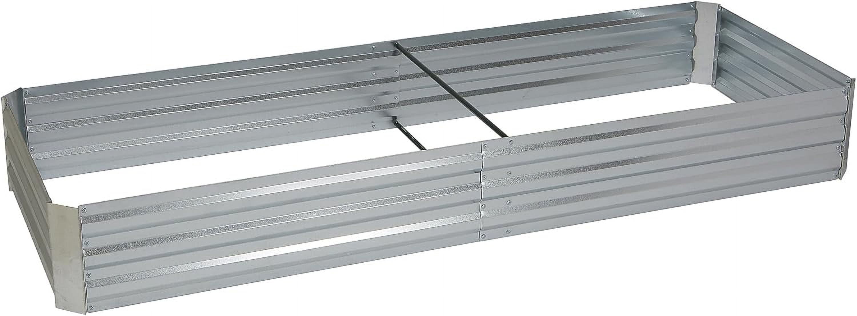 Galvanized Steel Raised Garden Bed 8ft x 3ft Outdoor Planter Box Patio ...