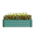 Galvanized Steel Raised Garden Bed Kit - Outdoor Metal Planter Box for ...