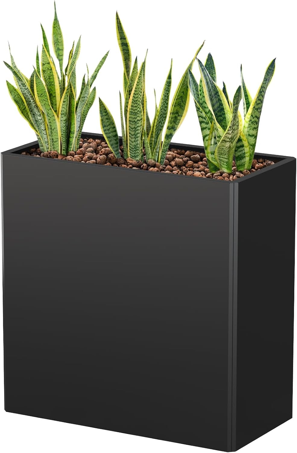 Galvanized Steel Tall Planter – 24x12x24in with Removable Insert Shelf ...