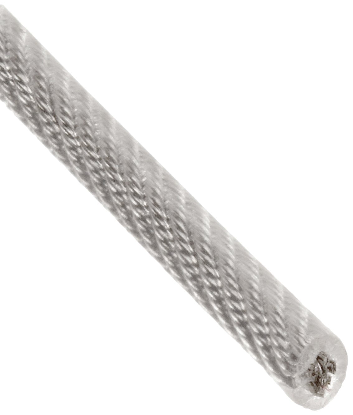 Galvanized Steel Wire Rope, Vinyl Coated, 7x7 Strand Core, 1/8" Bare OD ...