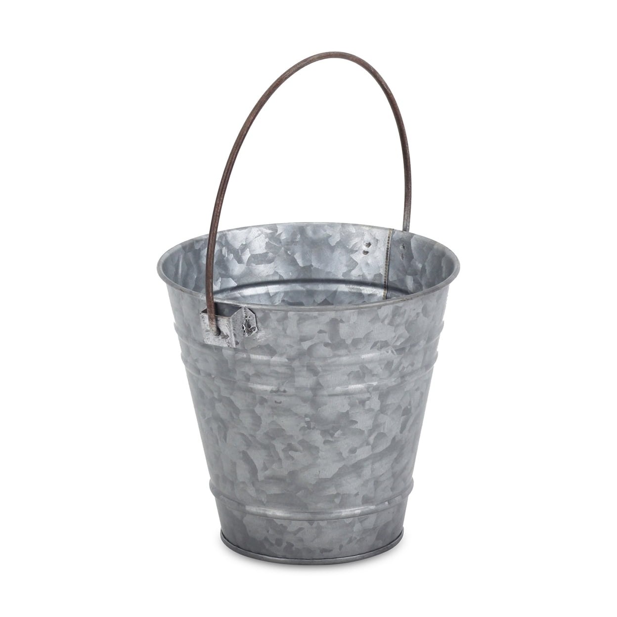 Galvanized Tapered Pot with Folding Handle - Large - Walmart.com