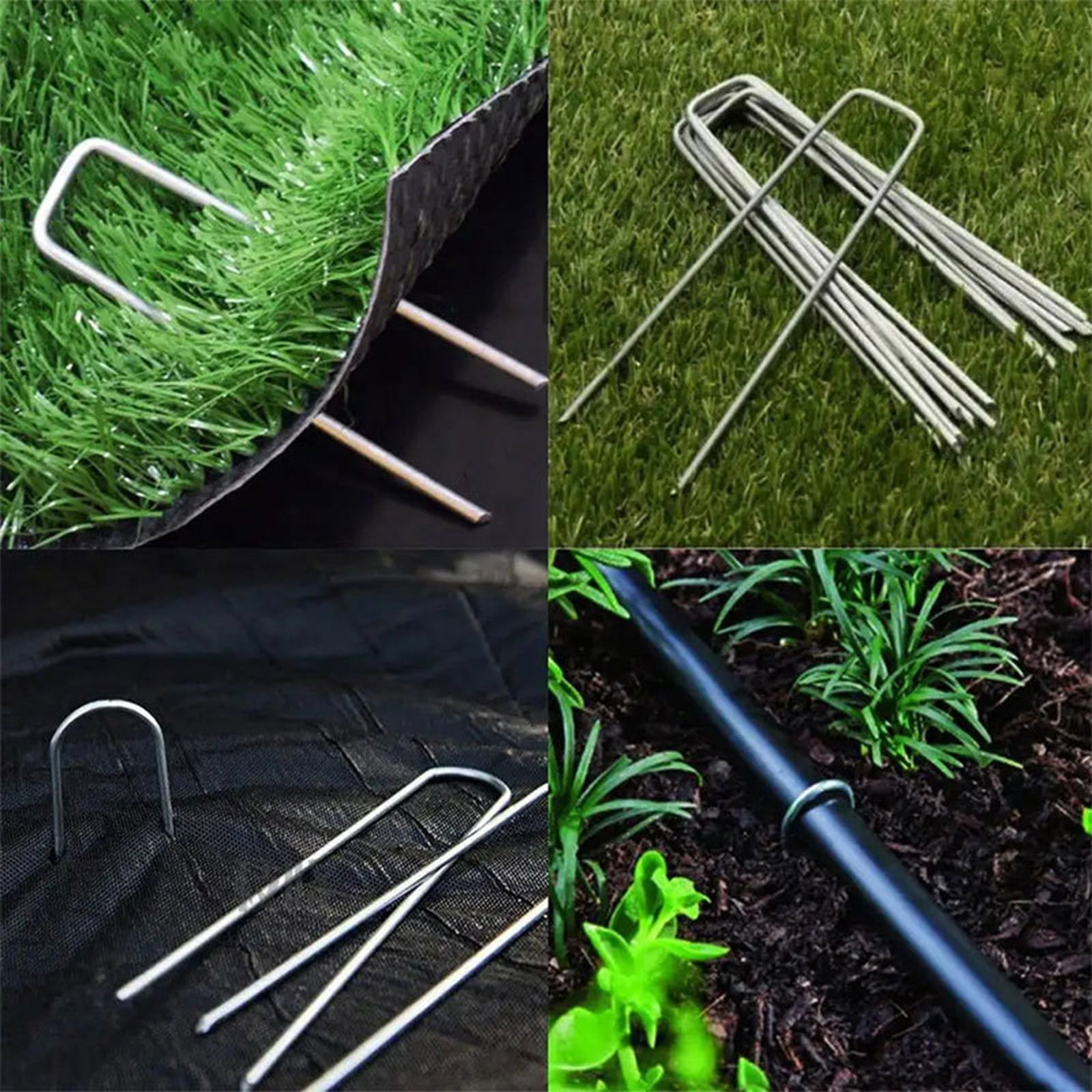 Galvanized U-Pins - Landscape Staples for Securing Fabric, Weed Barrier ...
