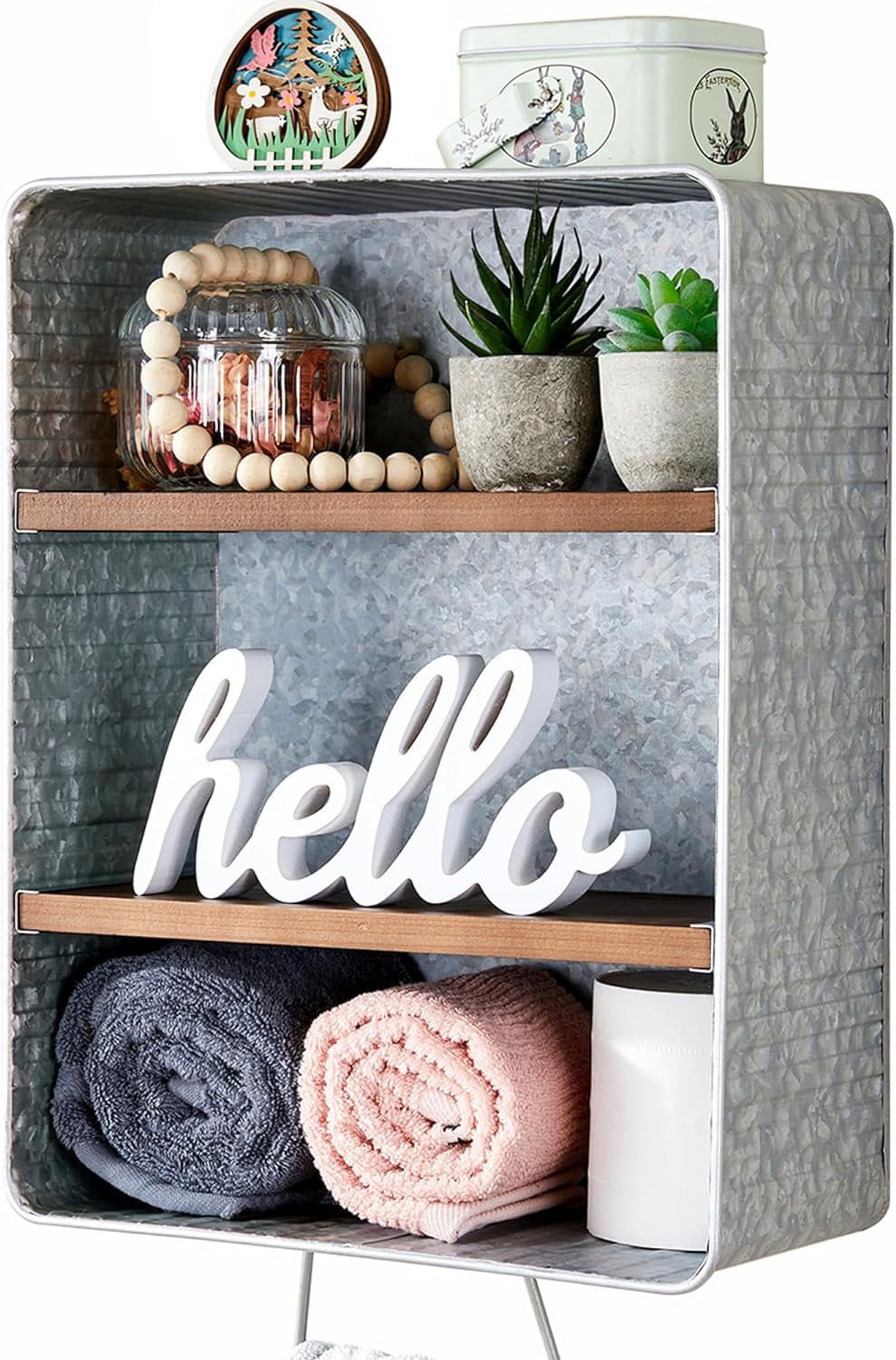 Galvanized Wash Tub with Shelves Rustic Bathroom Decor Rustic Farmhouse ...