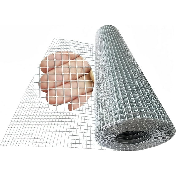 Galvanized Welded Wire Mesh Roll, 16in x 35ft, 1/4 Inch 23 Gauge ...