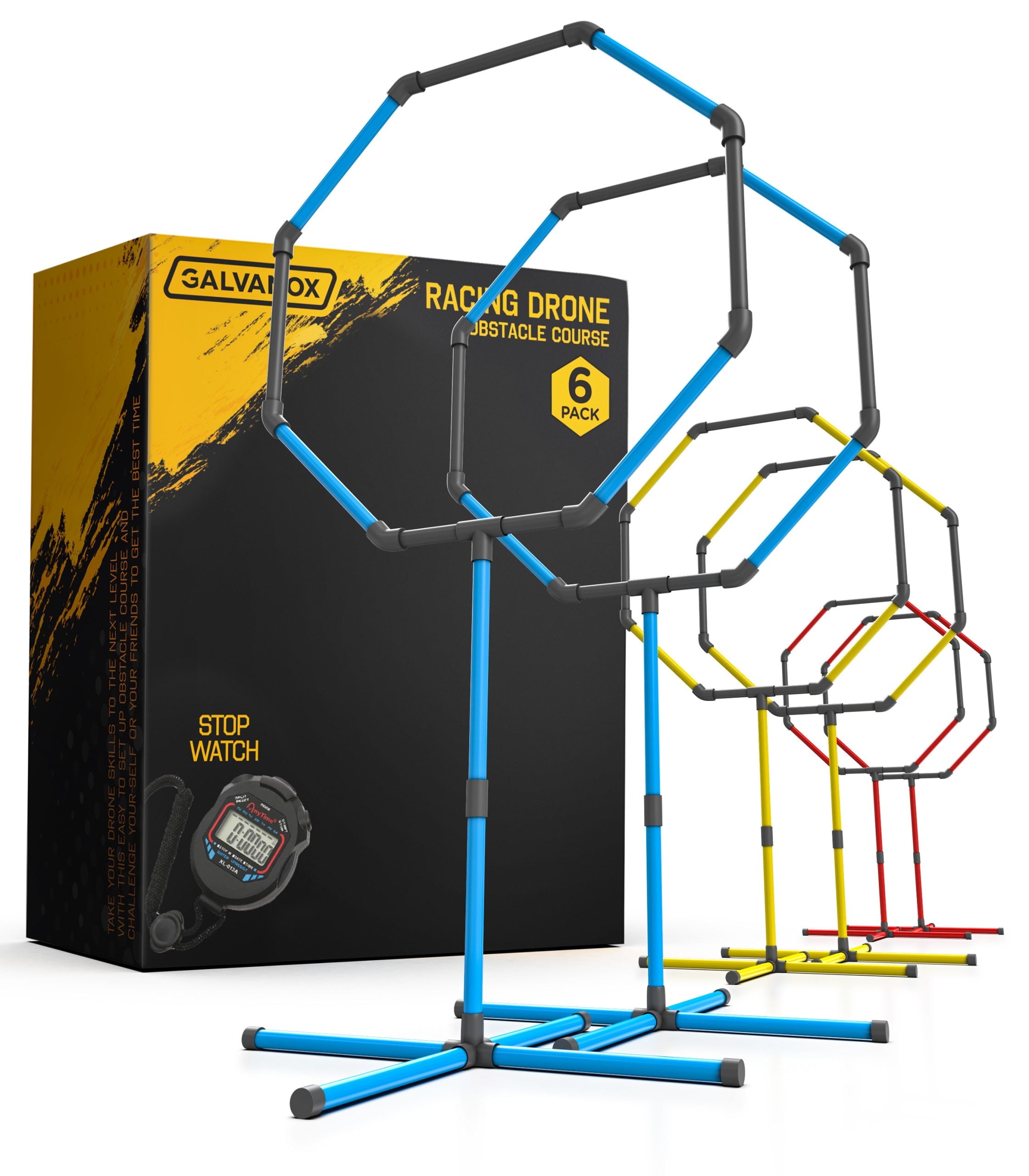 Galvanox Drone Obstacle Course Kit, Includes 6 Hoops for Competition ...