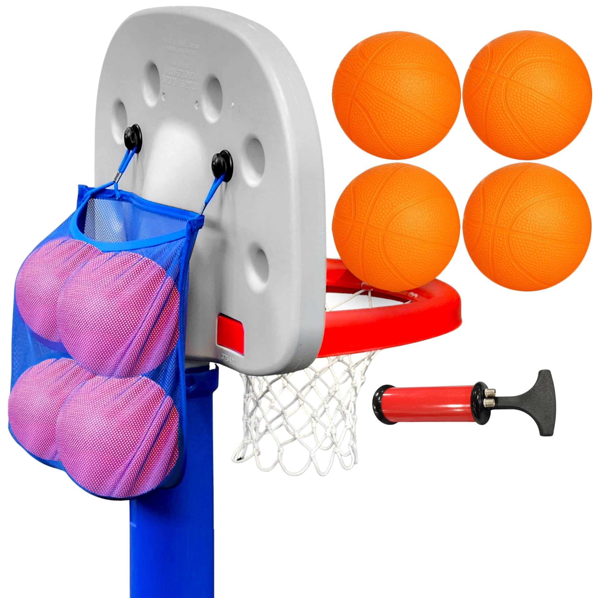 Galvanox Mini Rubber Basketballs with Pump (7" Inch) Includes Mesh ...