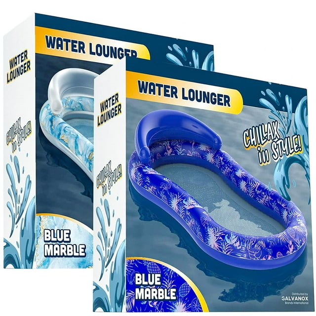 Galvanox Inflatable Pool Lounge Float with Backrest, Mesh Bottom for ...