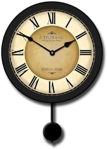 Galway Black Pendulum Wall Clock | Ultra Quiet Quartz Mechanism | Hand ...