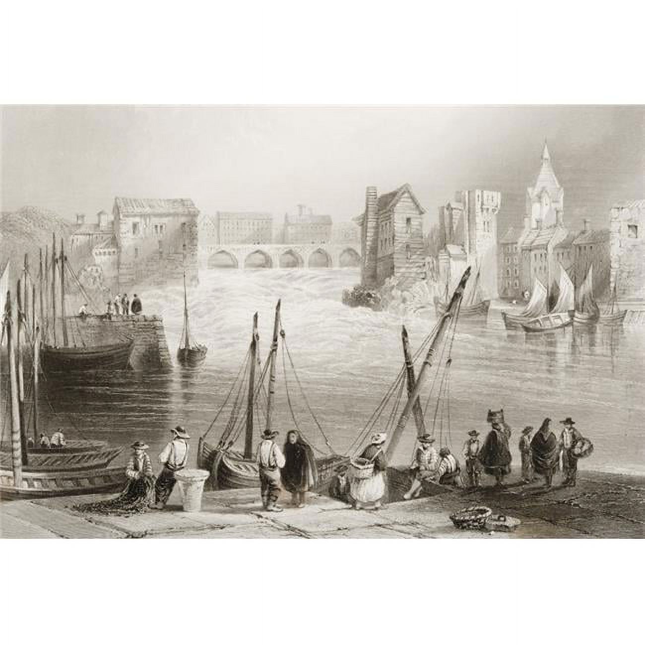 Galway From the Claddagh Ireland Drawn by Whbartlett Engraved by C ...
