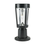 Gama Sonic Amphora 1-Light Black Plastic Solar Outdoor Weather ...