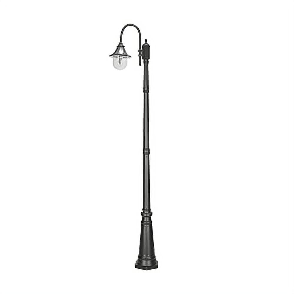 Gama Sonic Orion Outdoor Solar Lamp Post Light Kit, Single Black Resin ...