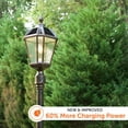 Gama Sonic Outdoor Solar Post Light, Brushed Bronze Finish Aluminum ...