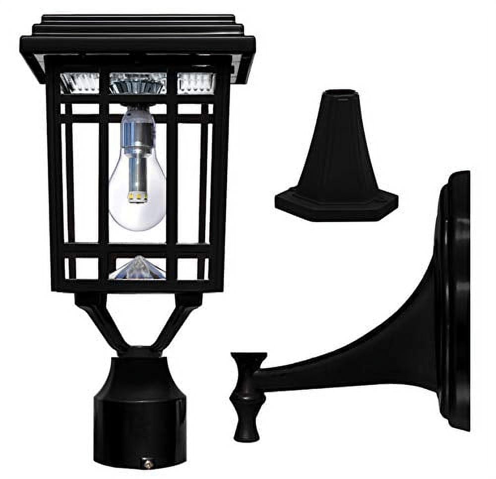 Gama Sonic Prairie Bulb Lamp Outdoor Solar Light Fixture, Pole Pier ...