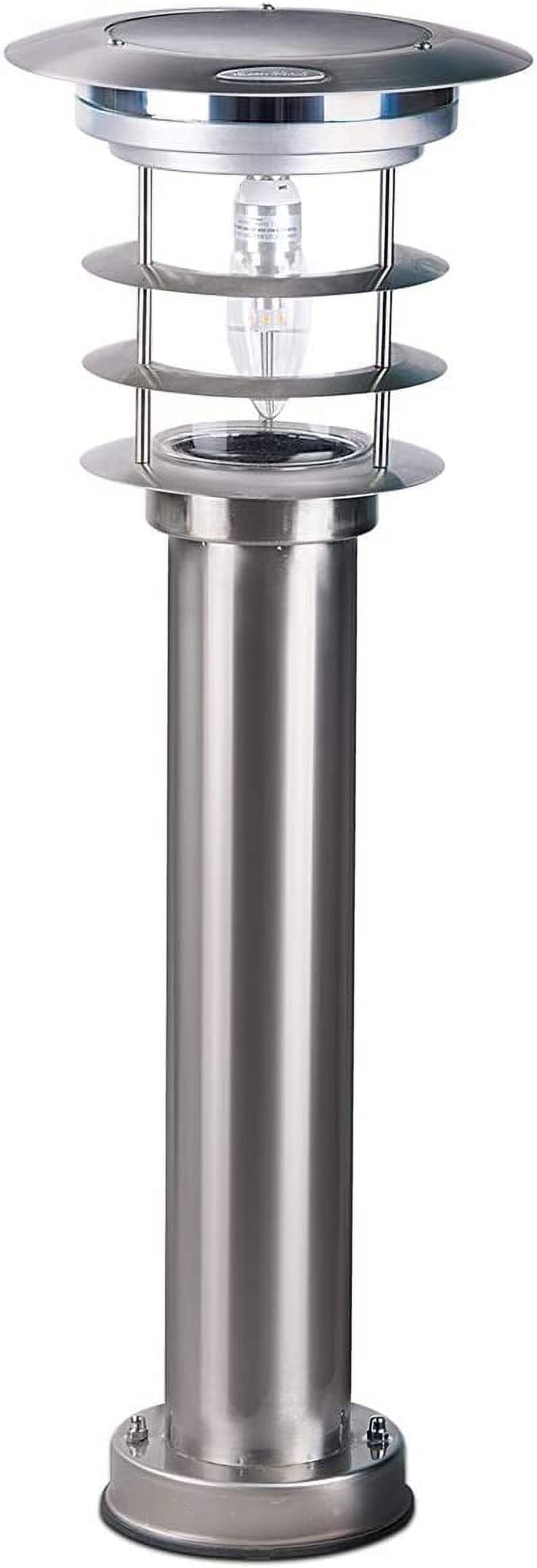 Gama Sonic Stainless Steel Solar Bollard Lamp with EZ Anchor - Walmart.com