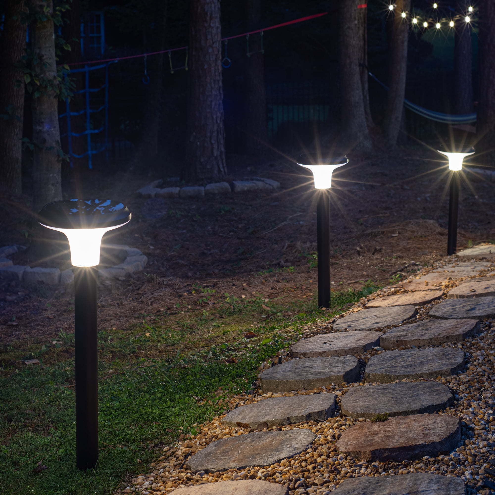 Gama Sonic Vantage Bollard Solar Pathway Light, 200 Lumens Warm White ...