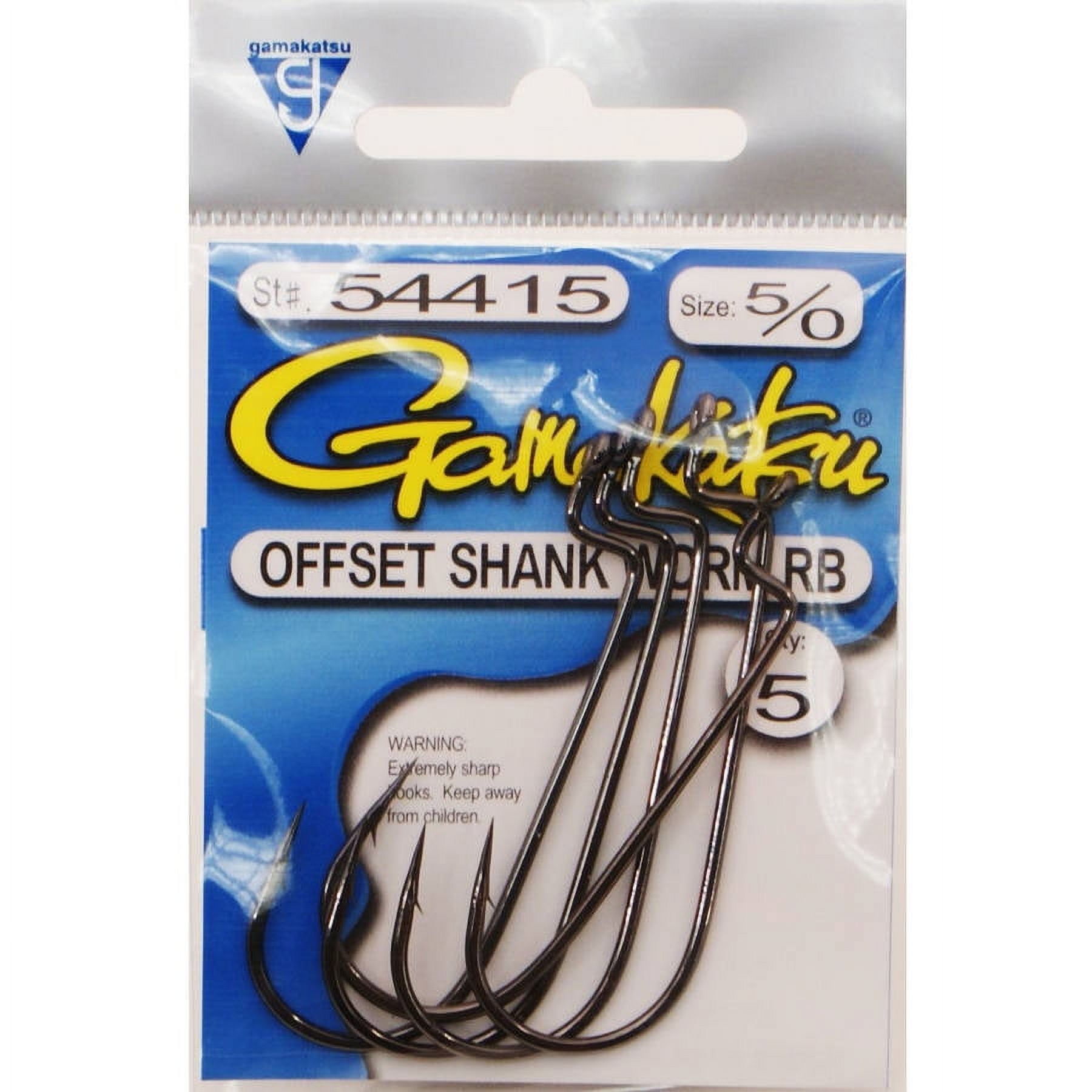 Gamakatsu Worm Offset Round Bend Hook in High Carbon Steel NS Black ...