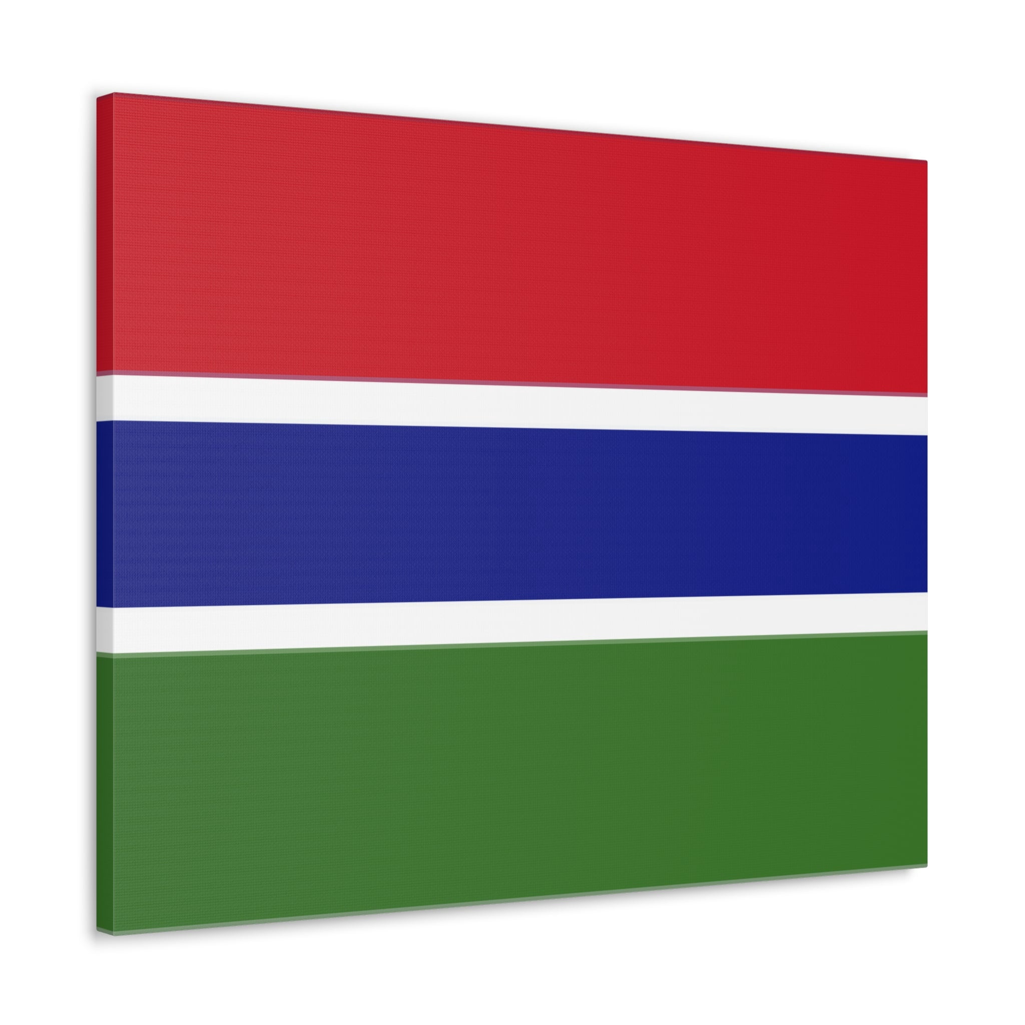 Gambia Country Flag Canvas Vibrant Wall Art Unframed Home Decor ...