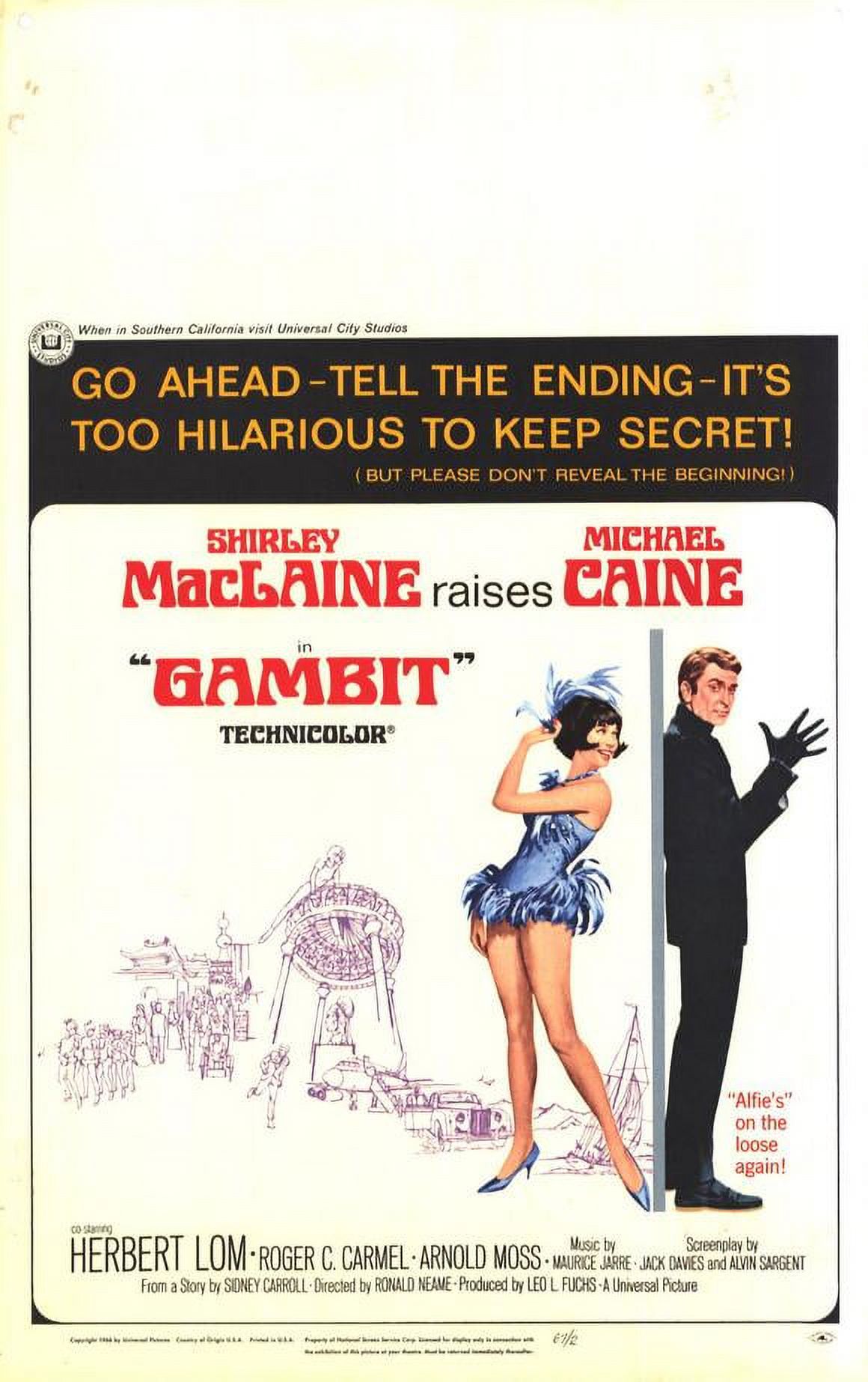 Gambit - movie POSTER (Style B) (11" x 17") (1967) - Walmart.com