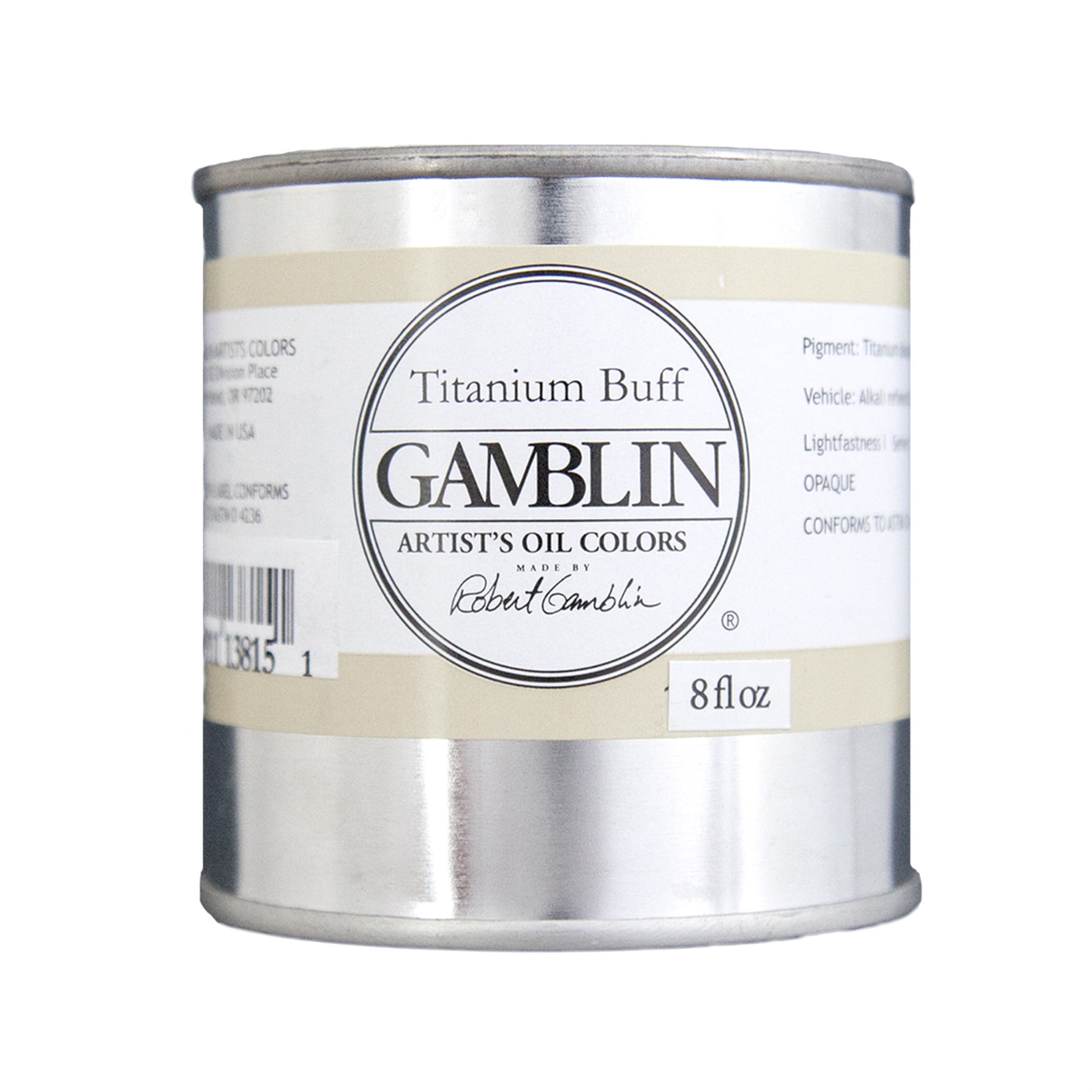 Gamblin Artist Grade Oil Color, 8 oz., Titanium Buff - Walmart.com