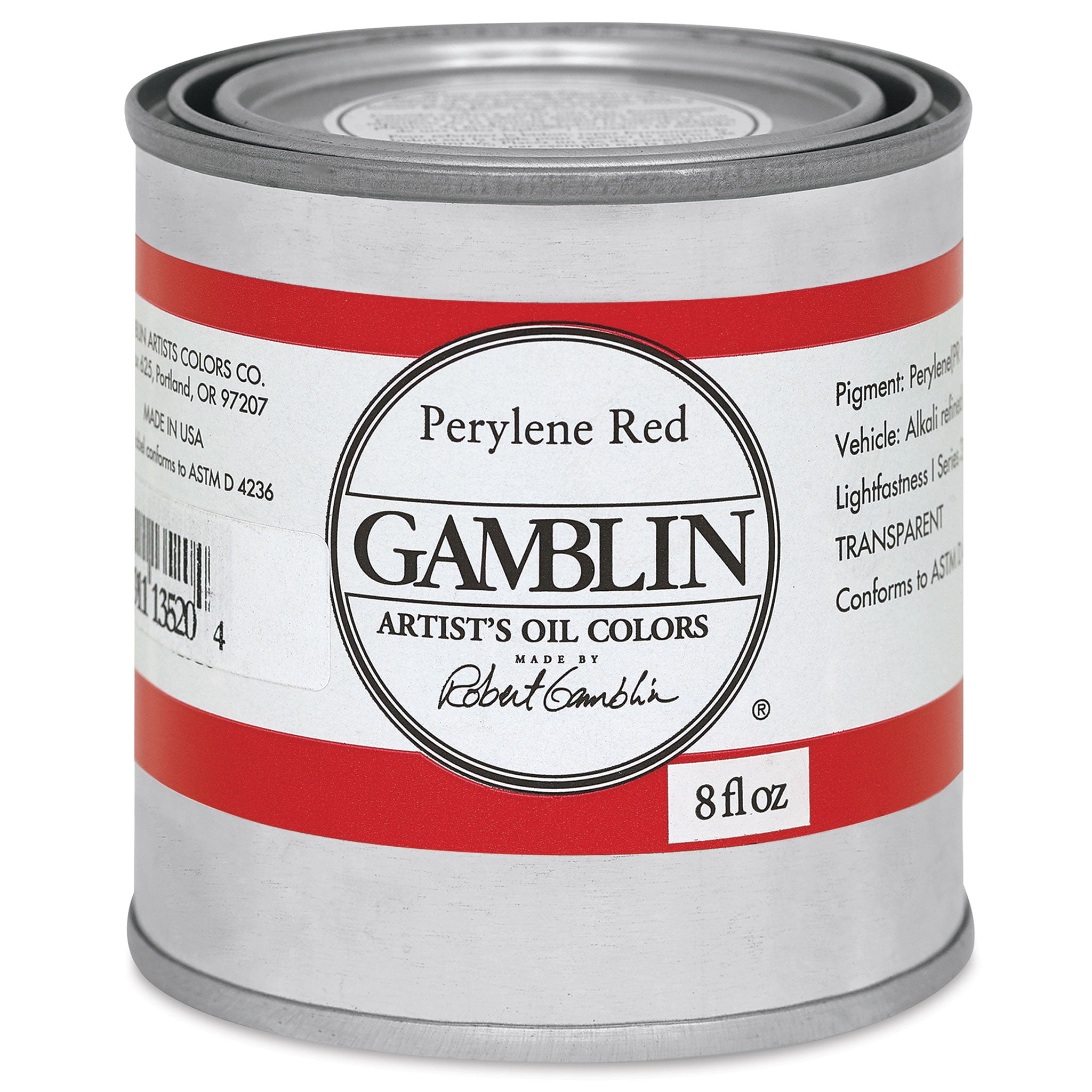 Gamblin Artist's Oil Color - Perylene Red, 8 oz Can - Walmart.com