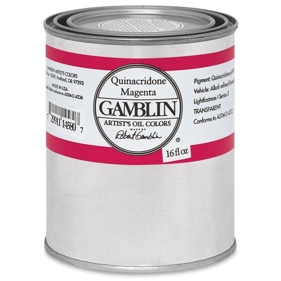 Gamblin Artist's Oil Color - Quinacridone Magenta, 16 oz Can - Walmart.com